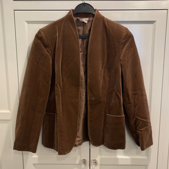 TanJay | Jackets & Coats | Vintage Tan Jay Brown Tan Velvet Blazer 8 ...